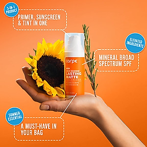 Carpe Primer Face Makeup Base ~New~ Zinc Mineral Sunscreen Face SPF 30, Lasting Matte Primer For Oily Skin And Tinted Sunscreen For Face