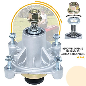 BOSFLAG 587125201 Spindle Replaces Husqvarna 587125201 Mandrel Assembly, Husqvarna 532174356, 539107515, 532174358, Craftsman 174356, 174358 for Husqvarna Z246, RZ4623, RZ5424, RZ46I Lawn Tractors