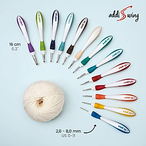 Gründl AD1407016-2.50 Crochet Hooks Swing, 16cm 2.50mm, Yellow