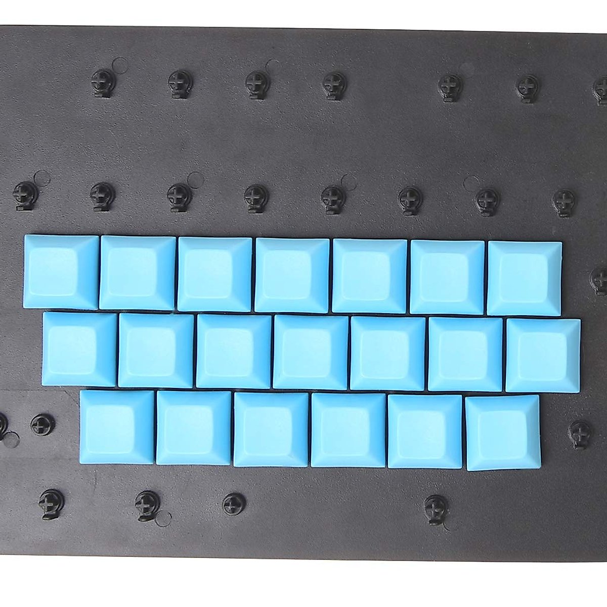 Y-QUARTER PBT Keycaps DSA 1u Blank Printed Keycaps for Gaming Mechanical Keyboard,Suit for Game Lover Gifts, Multicoloured, one size