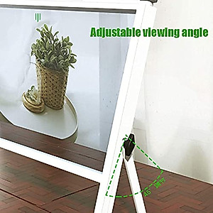 Laptop Screen Magnifier 21" Computer Screen Magnifier with Adjustable Angle Design Portable Foldable Amplifier Desktop Magnifying Mirror for Seniors Reading Close Work