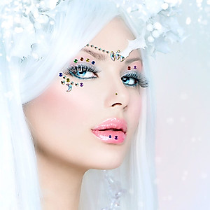 Hicarer 15 Sheets Eye Body Face Nail Gems Rhinestone Stickers Face Gem Festival Self Adhesive Rhinestones Stickers for Women Accessory DIY Makeup Nail Decorations (Chic Style)