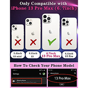 Goocrux (2in1 for iPhone 13 Pro Max Case Skull Skeleton for Women Girls Cute Girly Phone Cover Cool Fun Goth Design with Slide Camera Cover and Ring Holder Teen Cases for iPhone 13 ProMax 6.7''
