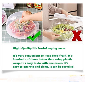 Microwave Splatter Cover for Food, BPA-Free Steam Vents Microwave Plate Cover with Easy-Grip Handle, Fruit Drainer Basket, For Dishwasher Safe & Refrigerator - 2Pcs (Diameter 9 inch + 6.7 inch)