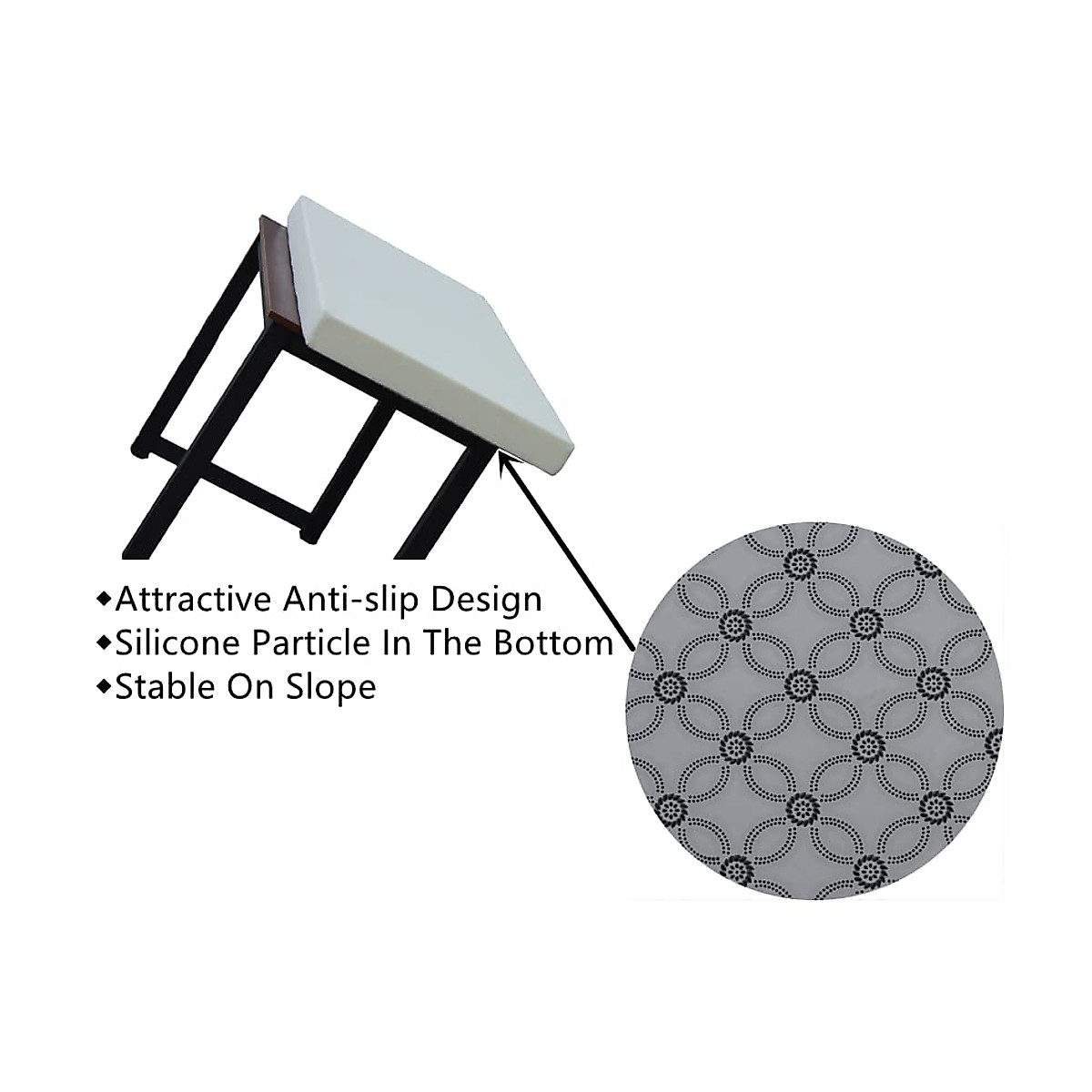 Ginsimar Custom Cushion Indoor/Outdoor, Bench Pad, Bay Window Cushion, Chair Pads, Sofa Cushion, Window Seat Pad (White,17.7"x17.7"x4")