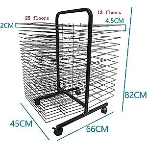 Art Drying Rack, Drying Rack, Mobile Art Drying Rack with Wire Rack for Artwork, Drying and Printing Rack, Ideal for Schools and Art Clubs (Size : 38-Layer)