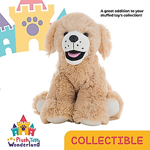 Goldie The Lab/Retriever 16 inch Plush Toy Cuddly Soft Stuffed Animal Dog Gift for Kids Cute Puppy Perfect for Pet Lovers Birthdays Collectible Snuggly Companion Ideal for Boys and Girls Nursery