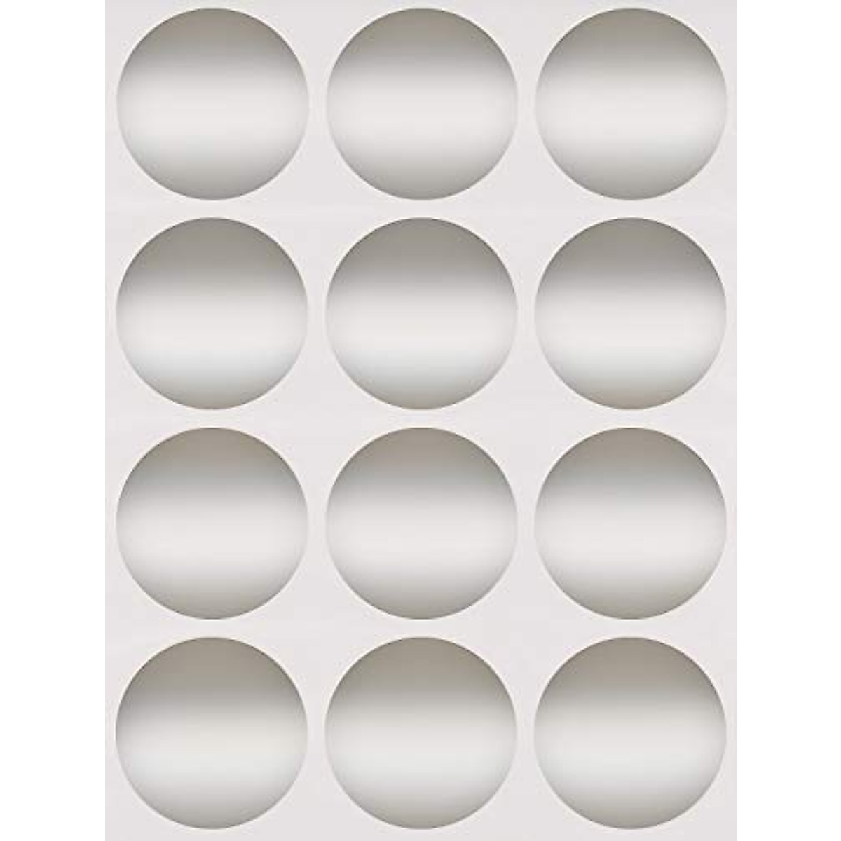 Royal Green Round Silver Stickers Seals Perfect for Envelopes and Invitations 38mm (1.5 in) 60 Pack