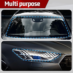 ZXMOTO 13Ft Headlight Sealant Retrofit Refit Butyl Rope Rubber Glue Reseal for Car Headlamps Window Door Windshield (1 Piece)