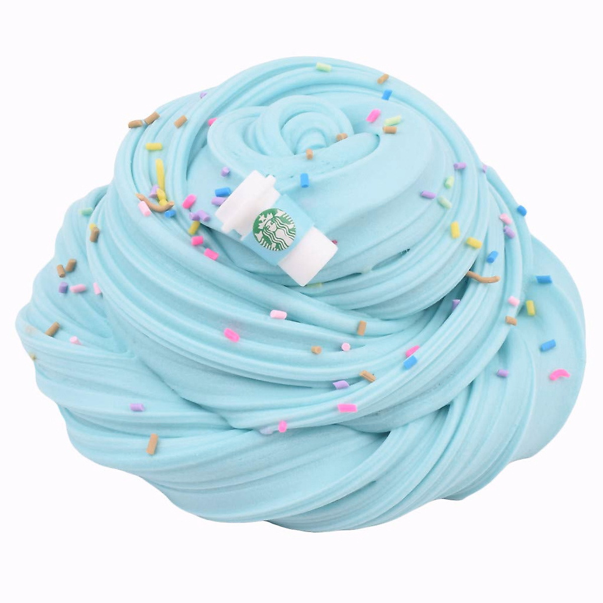 Blue Latte Butter Slime,Coffe Cup Scented Slime,Strechy Non-Sticky, Stress Relief Toy for Girls and Boys