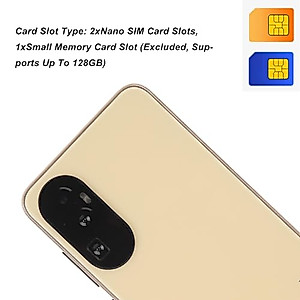 gernie Android 12 Unlocked Cell Phone, 5 Inch 1440x3040 Display 4GB RAM 32GB ROM MTK6580M Ultra Slim Smartphone 6800mAh Battery Dual SIM Mobile Phone with 5MP 8MP Camera for Kids (Gold)