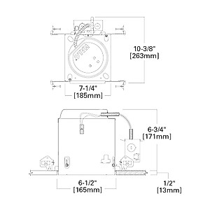 HALO LT 6 inch New Construction IC Housing and Dimmable White Integrated Ceiling Light Retrofit Kit (4-Pack) LED Recessed Trim