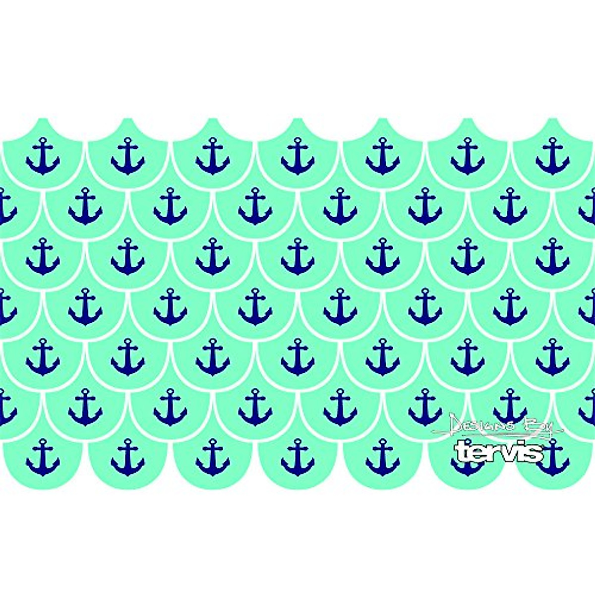 Tervis Anchors & Scallops Pattern Triple Walled Insulated Tumbler Travel Cup Keeps Drinks Cold & Hot, 20oz Legacy, Stainless Steel