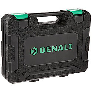 Amazon Brand - Denali 20-Piece 1/2-Inch Drive Impact Hex Driver Set with, SAE/Metric Size Carrying Case