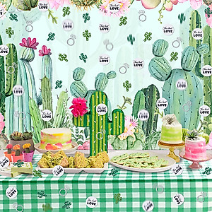Kreatwow Fiesta Bachelorette Party Decorations 200pcs Taco Bout Love Confetti Mexican Fiesta Bridal Shower Party Supplies Cinco De Mayo Party Cactus Table Decors Scatter for Wedding Engagement