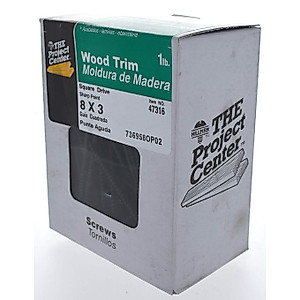 The Hillman Group 47316 8 X 3-Inch Square Drive Trim Screw-Sharp Point, 1-Pound