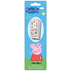 Peppa Pig Backpack with Lunch Box for Kids - 5 Pc Bundle with 16" Peppa Pig School Backpack Bag, Lunch Bag, Water Bottle, Stickers, and More | Peppa Pig Backpack for Girls
