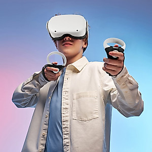 Suitisbest Controller Grip Cover Accessories Compatible with Meta Quest 2, Silicone Grip Protective Cover with Adjustable Leather Knuckle Straps