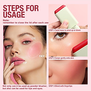 Face Cream Liquid Blush Makeup Weightless, Long-Lasting, Natural-Looking, Skin Tint Blush for Soft, Healthy Flush (#02HAPPY)
