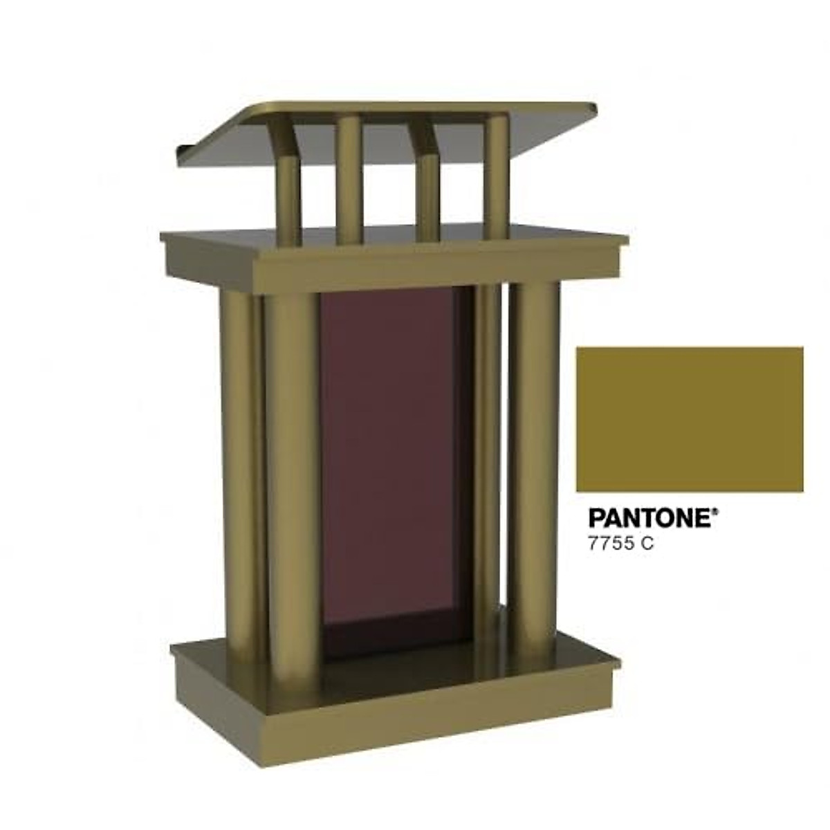 FixtureDisplays® Deluxe Podium Floor Standing Lectern Church Pulpit w/Elevated Reading Surface 14315-CLASSIC