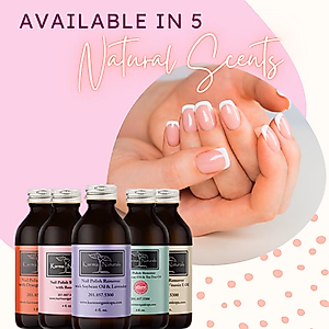 Karma Organic Nail Polish Remover with Rose Oil - Non Toxic, Vegan, Cruelty Free, Acetone free – Nails Strengthener for Fingernails – 4 fl. Oz
