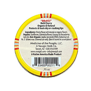 3 Tins of Navajo Medicine Of The People Cherry Lip Balm - Sacred Fire - 0.75 oz Each - Christmas Stocking Stuffer - Powwow