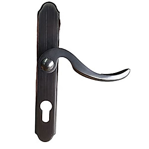 HTH HTHomeprod Solid Brass Lever Handle Set for Screen/Storm Doors, Mortise Lock with Double Cylinder for Higher Security, Fit for 1 in. Or 1.38 in. Thickness Door, Brushed Dark Bronze