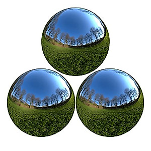 MerryNine 304 Stainless Steel Gaze Ball, Mirror Polished Hollow Ball, Reflective Decorative Ball for Outdoor Garden, Pond, Indoor Furniture Decoration (3, 3 Inch)