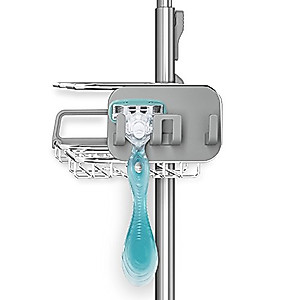 simplehuman Adjustable and Extendable Shower Caddy XL, Stainless Steel and Anodized Aluminum