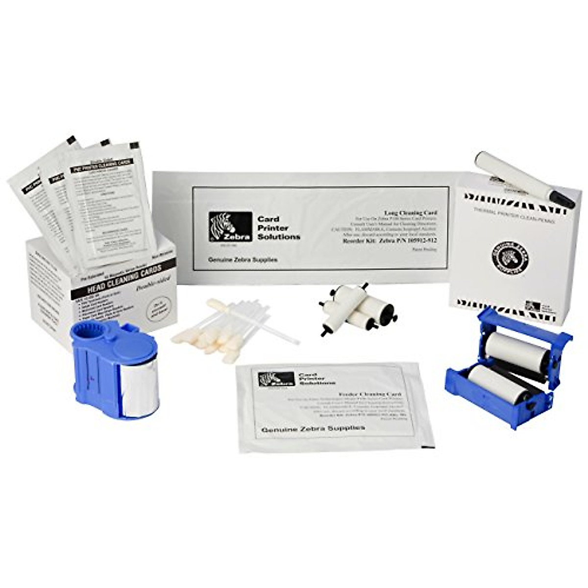 Zebracard 105909G-057 Cleaning Swab Kit for All Zebra Card Printers (Pack of 25)