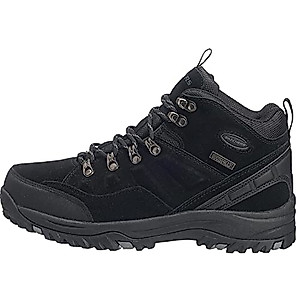 Skechers Men's Relment Pelmo Hiking Boot, Black, 11
