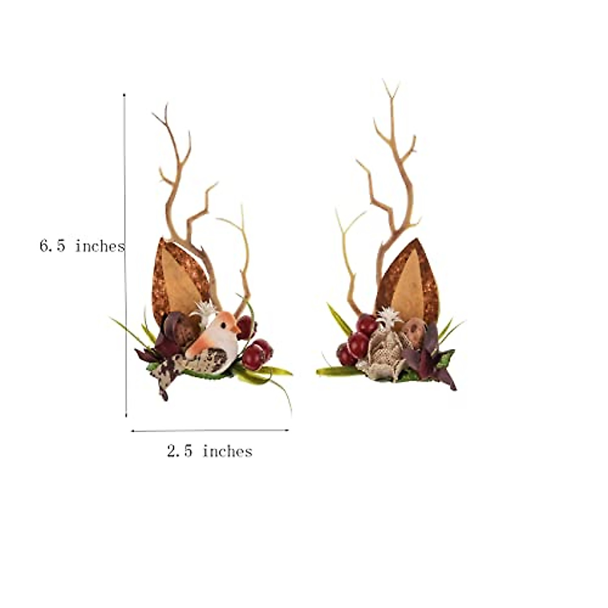 TOECWEGR Christmas Reindeer Antlers Headband Hair Clips Hair Hoop Girl Holiday Beauty Headdress (Christmas 9752s05M)