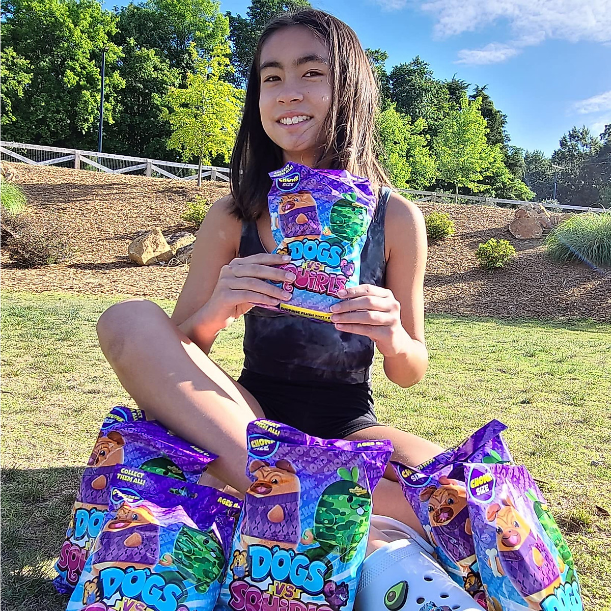 Dogs vs Squirls - Mystery Bag - 1pk - Chonk - Super-Soft & Bean-Filled Plushies! Collect These as Desk Pets, Fidget Toys, or Sensory Toys - Great for Kids, Boys, & Girls!, 6 inches (V2011)