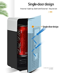 GOWENIC Mini Fridge for Bedroom, Portable Low Noise USB Fridge Cooler Single Can Car Refrigerator for Skincare, Beverage, Food, Cosmetics, Home, Dorm, Office and Car (Black)