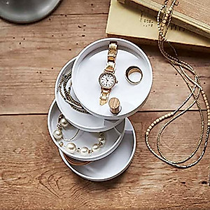 Yamazaki Home Stacked Jewelry Box Plastic + WoodSmallWhite