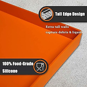 Sharllen Silicone Griddle Mat for Blackstone 17"Griddle, Heavy Duty Food Grade Silicone Mat Cover Protect Your Griddle from Rodents, Insect, leaves and Rust - All Season BBQ Grill Protective Cover