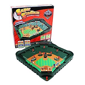 Game Zone Super Stadium Baseball Game - Realistic Tabletop Baseball Game for 2 Players Ages 6+