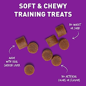 Cloud Star Tricky Trainers Soft & Chewy Dog Training Treats 14 oz Pouch, Liver Flavor, Low Calorie Behavior Aid with 360 treats