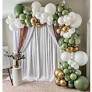 132PCS Sage Olive Green Gold White Safari Jungle Wild One Boho Balloons Balloon Garland Arch Kit Baby Shower Birthday We Can Bearly Wait Party Decorations Supplies for Boy