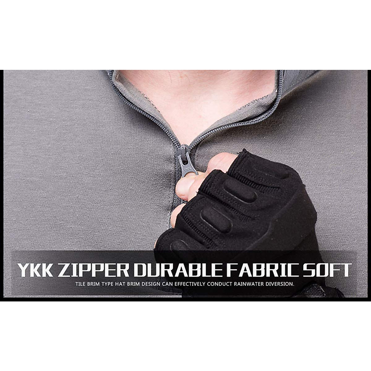 HAN·WILD Men's Tactical Military Suits Long Sleeve Rip-Stop Uniforms Combat Shirt and Pants Elbow Knee Pads (Gray, XL(132~154LB))