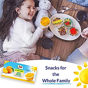 Dole Fruit Bowls Diced Peaches in 100% Juice, Back To School, Gluten Free Healthy Snack, 4oz, 12 Cups