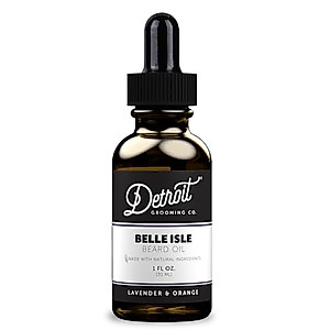Detroit Grooming Co. Beard Oil – All-Natural, Hydrating Formula with Natural Oils, Vitamin E – Belle Isle Beard Oil (Lavender & Orange Scent) – 1 oz