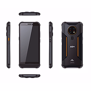 AGM H3 Rugged Smartphone, Rugged Phone Unlocked Android 11 4G LTE, 13MP Infrared Night Quad Camera, IP68/IP69K Waterproof, 5.7" HD+ Screen 4GB+64GB, 5400mAh Battery, 2W Loud Speaker/PTT/GPS/NFC Black