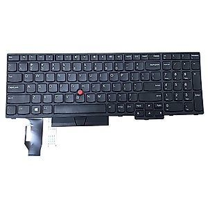 Sierra Blackmon Replacement Keyboard for Thinkpad E580 L580 T590 E590 L590, P52 P72 P53 P73E580 L580 T590 E590 L590, P52 P72 P53 P73 Series Laptop Without Backlight US Layout