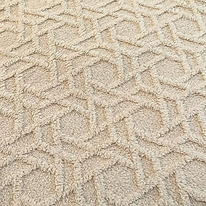 Soft Sherpa Fleece Twin Blanket, Cozy Fuzzy Microfiber Comfy Throw for Bed Sofa Couch and Travel, Cream Beige 60'' x 80''