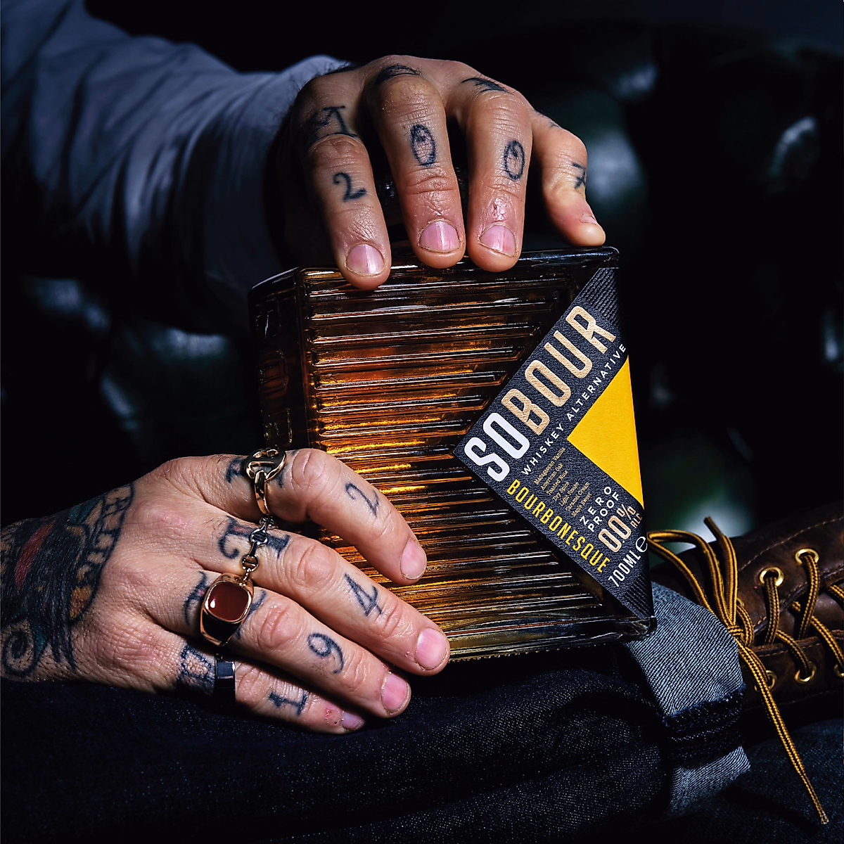 SOBOUR Bourbonesque Non Alcoholic Whiskey, Smooth and Indulgent Award Winning Non Alcoholic Spirits, 0.0% ABV. - Halal, Low Sugar, Vegan and Gluten Free, Part of the Spirits of Virtue Range (700ml)