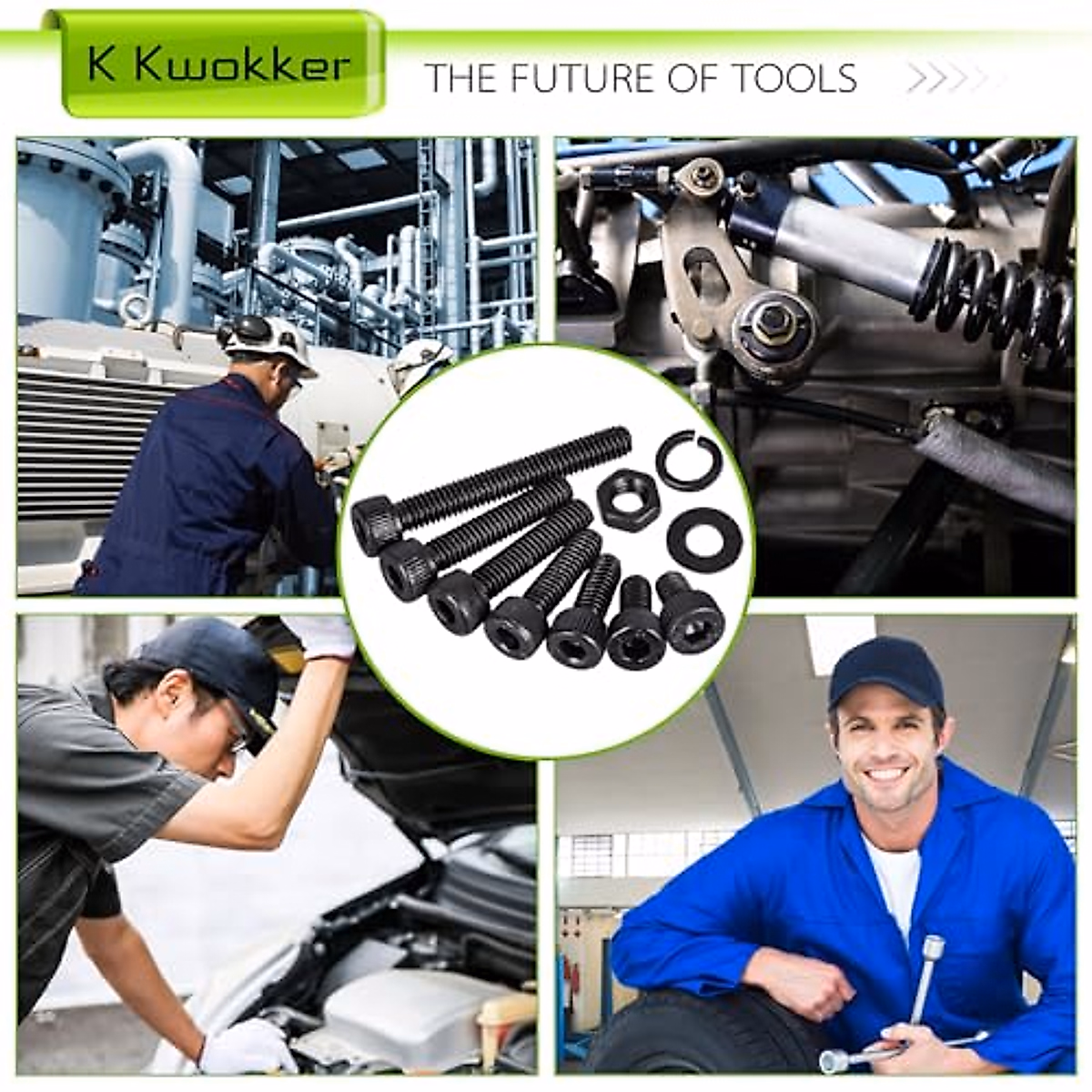 K Kwokker 1710Pcs Metric Bolt Assortment M2 M3 M4, 21 Sizes 4MM to 30MM Upgraded Zinc Plated Hex Socket Head Cap Machine Screws, 12.9 Alloy Steel Bolts and Nuts Kit Screws Nuts and Washers