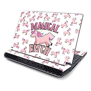 MightySkins Skin Compatible with Alienware Area-51M 17" (2019) - Magical B | Protective, Durable, and Unique Vinyl Decal wrap Cover | Easy to Apply, Remove, and Change Styles | Made in The USA