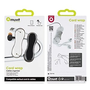 Muvit Silicone Cable Reel 2 Pieces Black and White