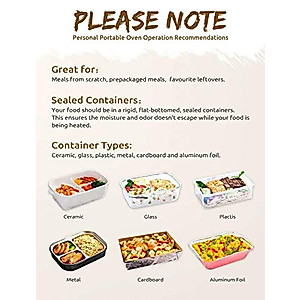 Portable Oven, 12V Car Food Warmer Portable Personal Mini Oven Electric Heated Lunch Box for Personal Microwave Tote Prepared Meals Reheat & Raw Food Slow Cooker ForTriping/Camping/Picnic(Blue)